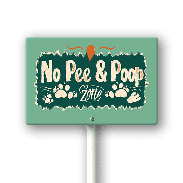 Eveokoki No Pee and Poop Zone Sign 12 x 8 Inches No Poop and Pee Dog ...