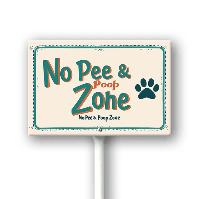Eveokoki No Pee and Poop Zone Sign 12 x 8 Inches No Poop and Pee Dog ...