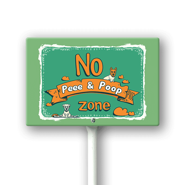 Eveokoki No Pee and Poop Zone Sign 12 x 8 Inches No Poop and Pee Dog ...