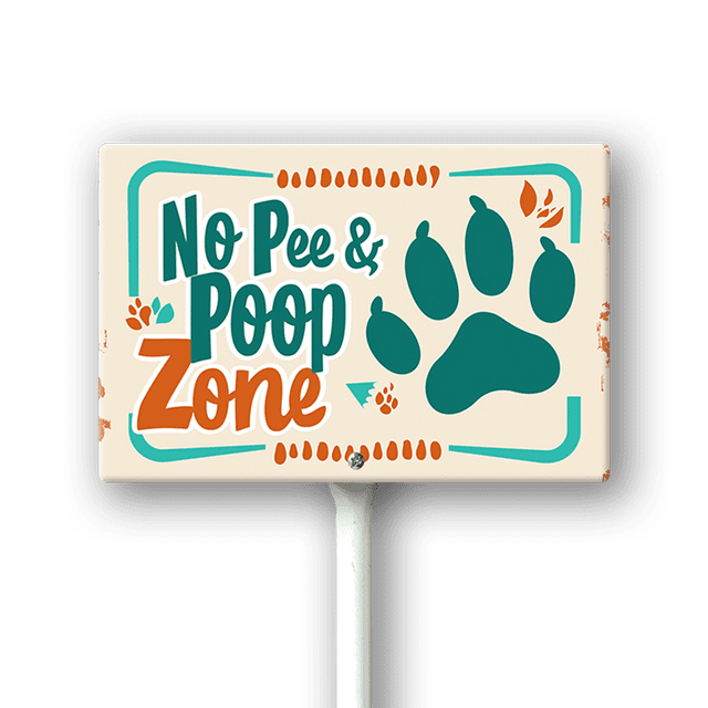 Eveokoki No Pee and Poop Zone Sign 12 x 8 Inches No Poop and Pee Dog ...