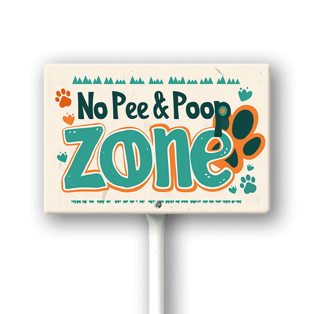 Eveokoki No Pee and Poop Zone Sign 12 x 8 Inches No Poop and Pee Dog ...
