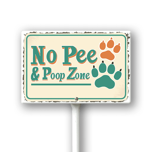 Eveokoki No Pee and Poop Zone Sign 12 x 8 Inches No Poop and Pee Dog ...