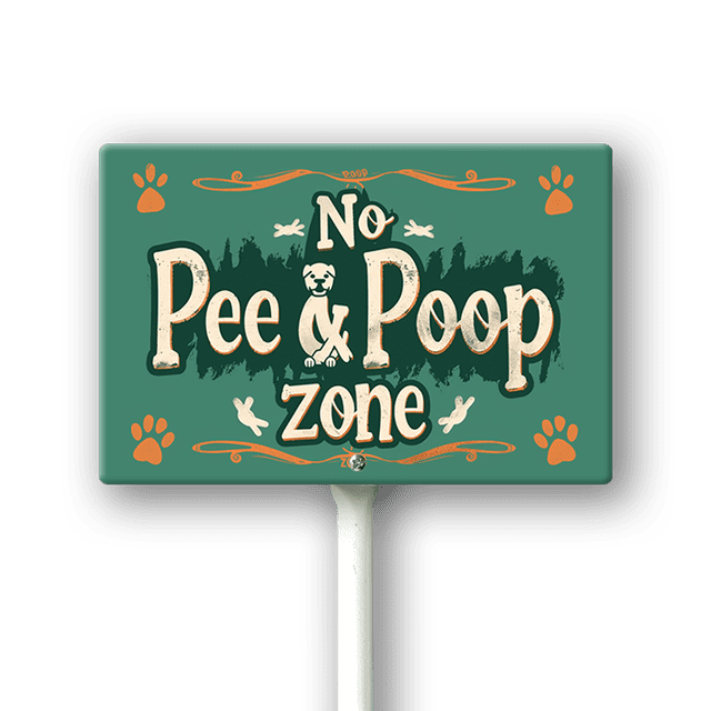 Eveokoki No Pee and Poop Zone Sign 12 x 8 Inches No Poop and Pee Dog ...