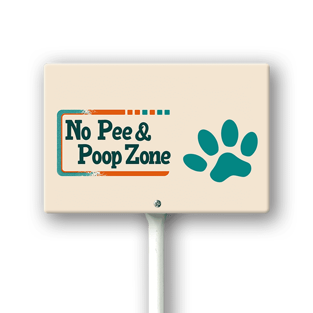 Eveokoki No Pee and Poop Zone Sign 12 x 8 Inches No Poop and Pee Dog ...
