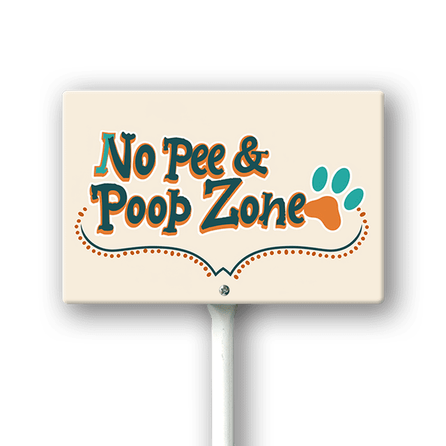 Eveokoki No Pee and Poop Zone Sign 12 x 8 Inches No Poop and Pee Dog ...