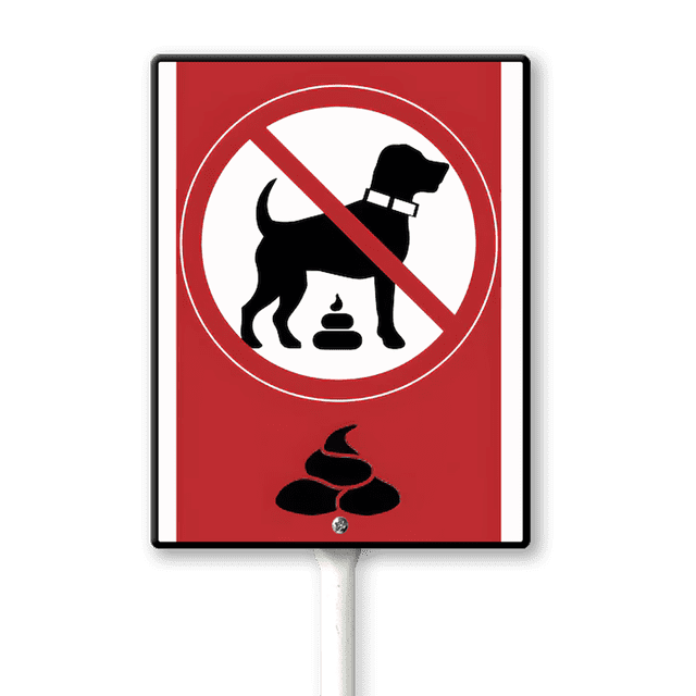 Eveokoki No Poop 12" x 8" Yard Sign with Metal Stakes, UVresistance ...