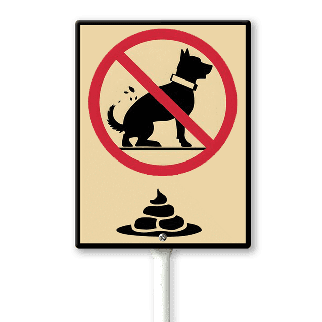 Eveokoki No Poop 12" x 8" Yard Sign with Metal Stakes, UVresistance ...