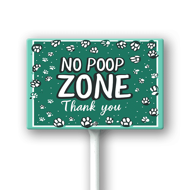 Eveokoki No Poop Zone Thank You Yard Sign, Large 12x8 inch Aluminum ...