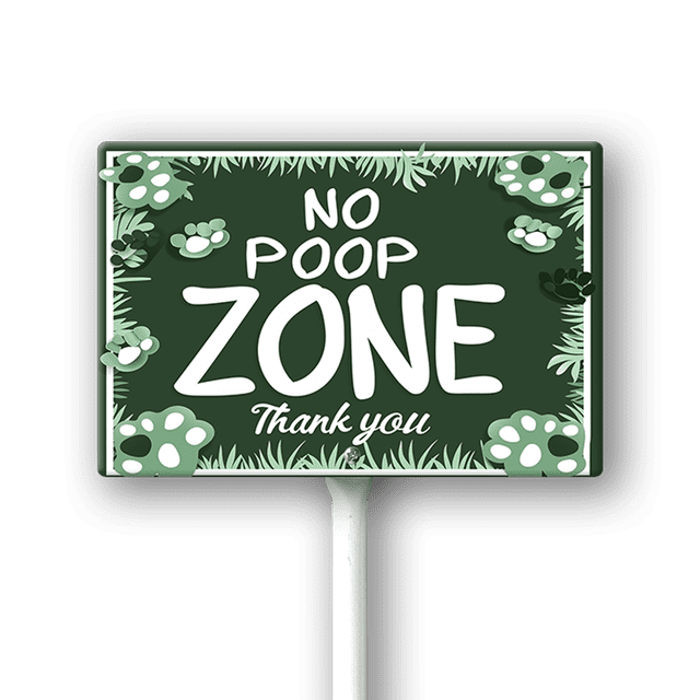 Eveokoki No Poop Zone Thank You Yard Sign, Large 12x8 inch Aluminum ...