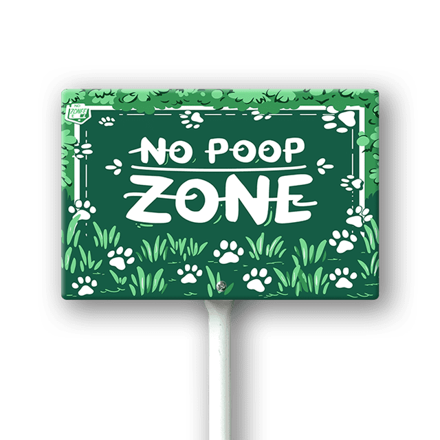 Eveokoki No Poop Zone Yard Sign, Large 12x8 inch Aluminum Metal No ...