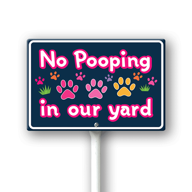 Eveokoki No Pooping In Our Yard Sign, No poop sign, 12 x 8 Inch ...