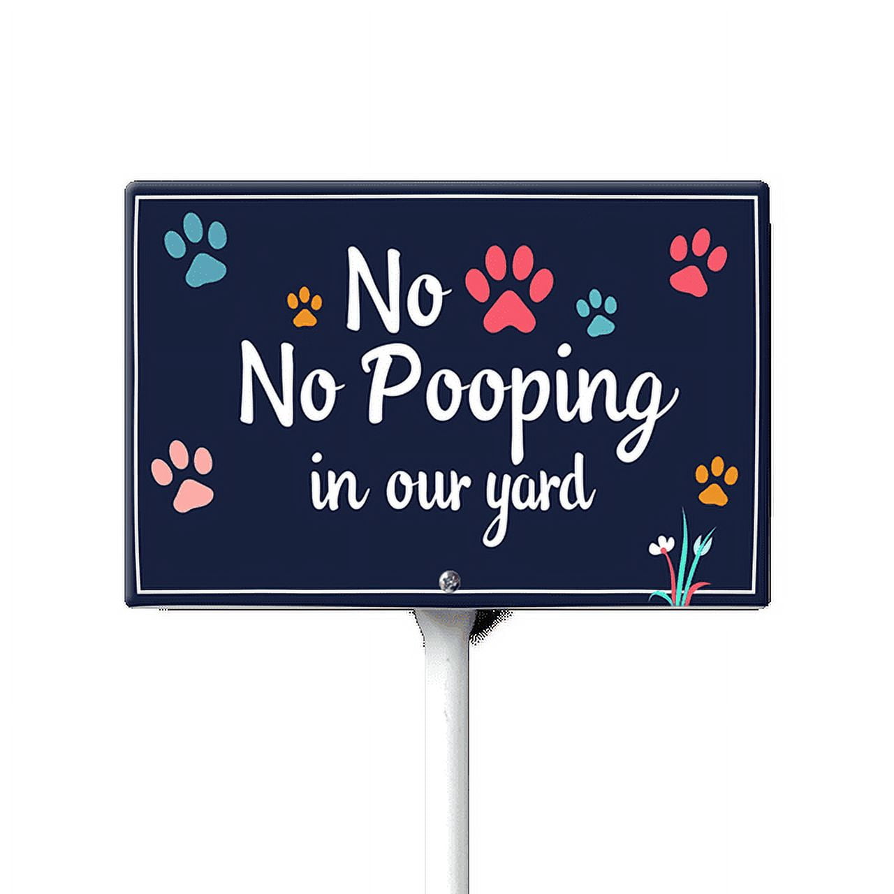 Eveokoki No Pooping In Our Yard Sign, No poop sign, 12 x 8 Inch ...