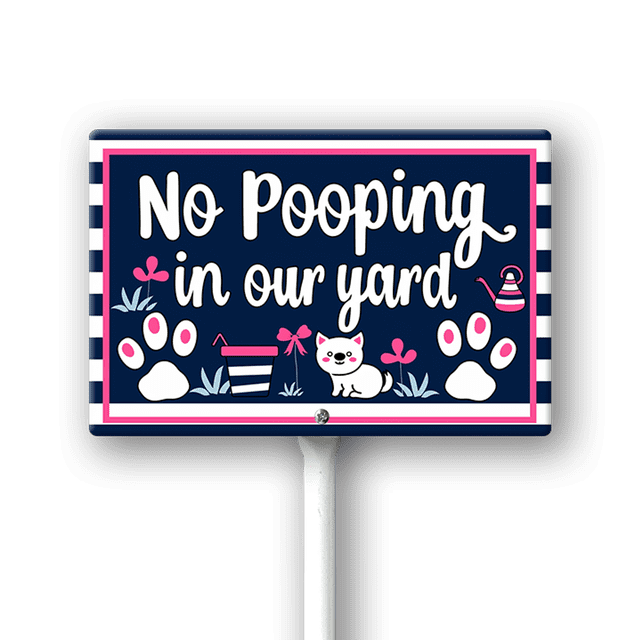 Eveokoki No Pooping In Our Yard Sign, No poop sign, 12 x 8 Inch ...