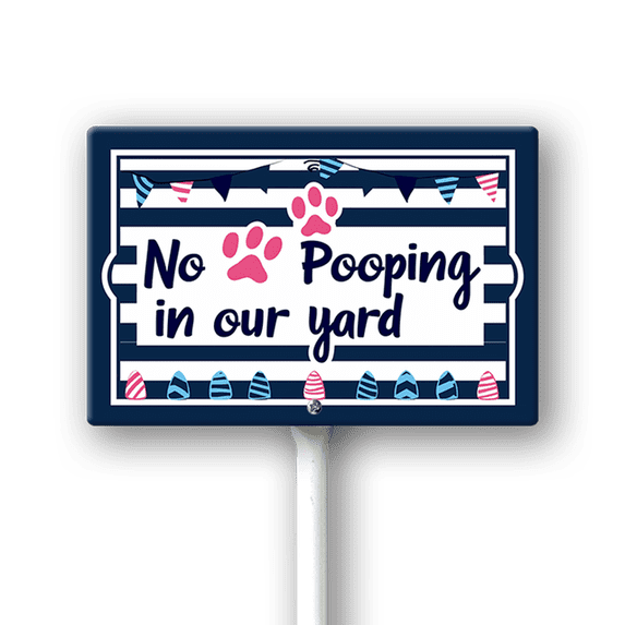 Eveokoki No Pooping In Our Yard Sign, No poop sign, 12 x 8 Inch ...