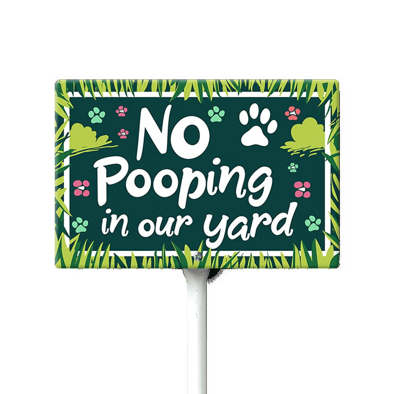Eveokoki No Pooping In Our Yard Sign, No poop sign, 12 x 8 Inch ...