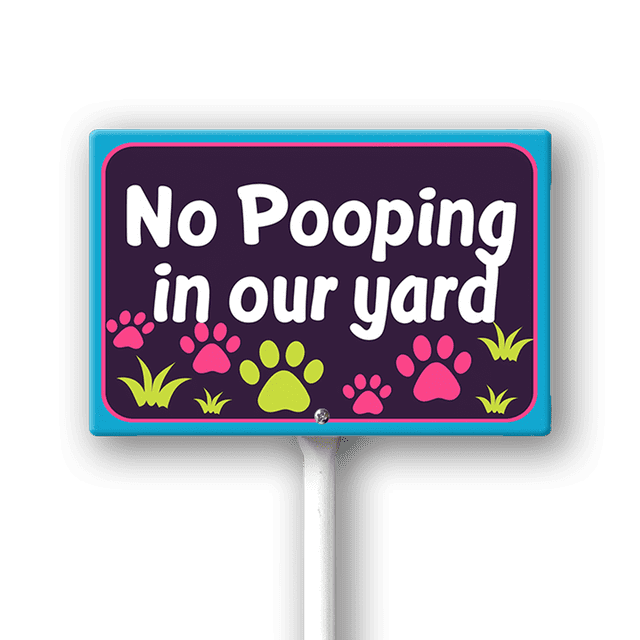 Eveokoki No Pooping In Our Yard Sign, No poop sign, 12 x 8 Inch ...