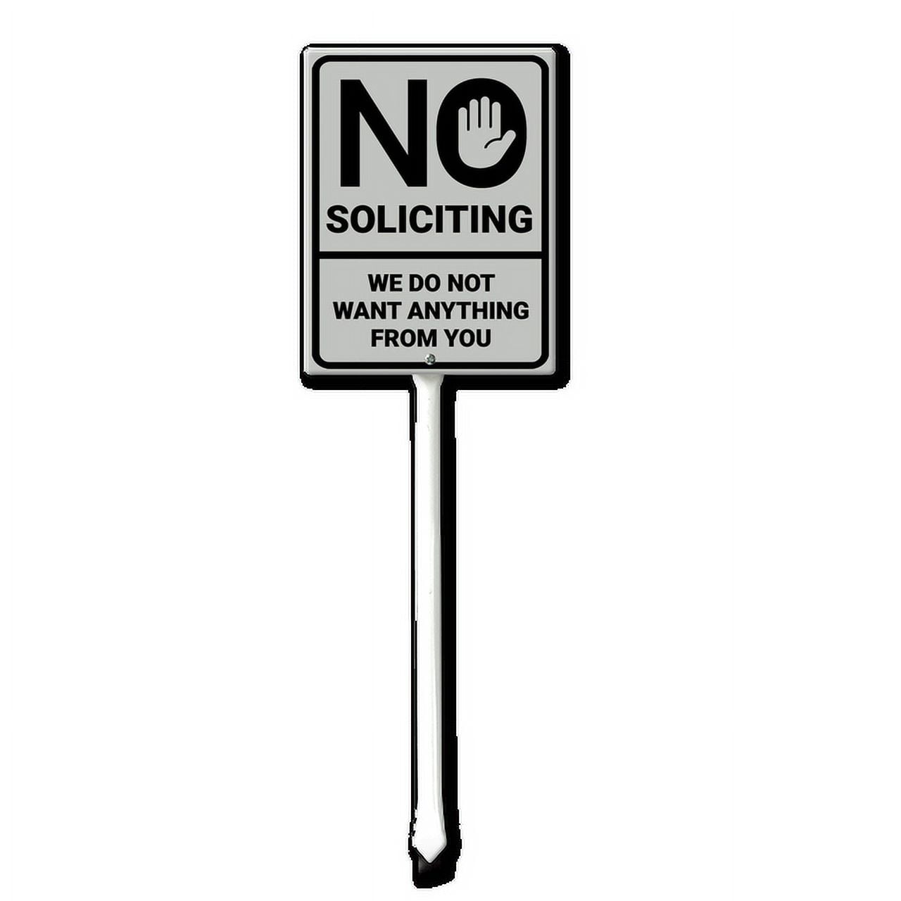 Eveokoki No Soliciting Sign for House - Metal No Soliciting Yard Sign ...