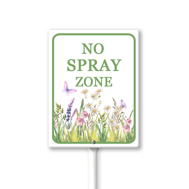 Eveokoki No Spray Zone Aluminum Sign with Stake Metal Yard Sign Garden ...