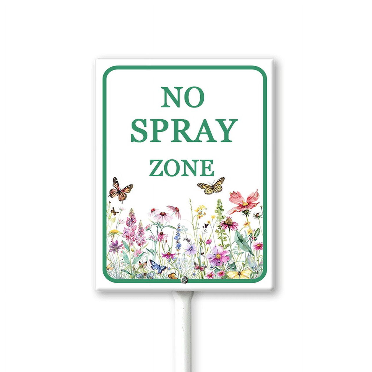 Eveokoki No Spray Zone Aluminum Sign with Stake Metal Yard Sign Garden ...