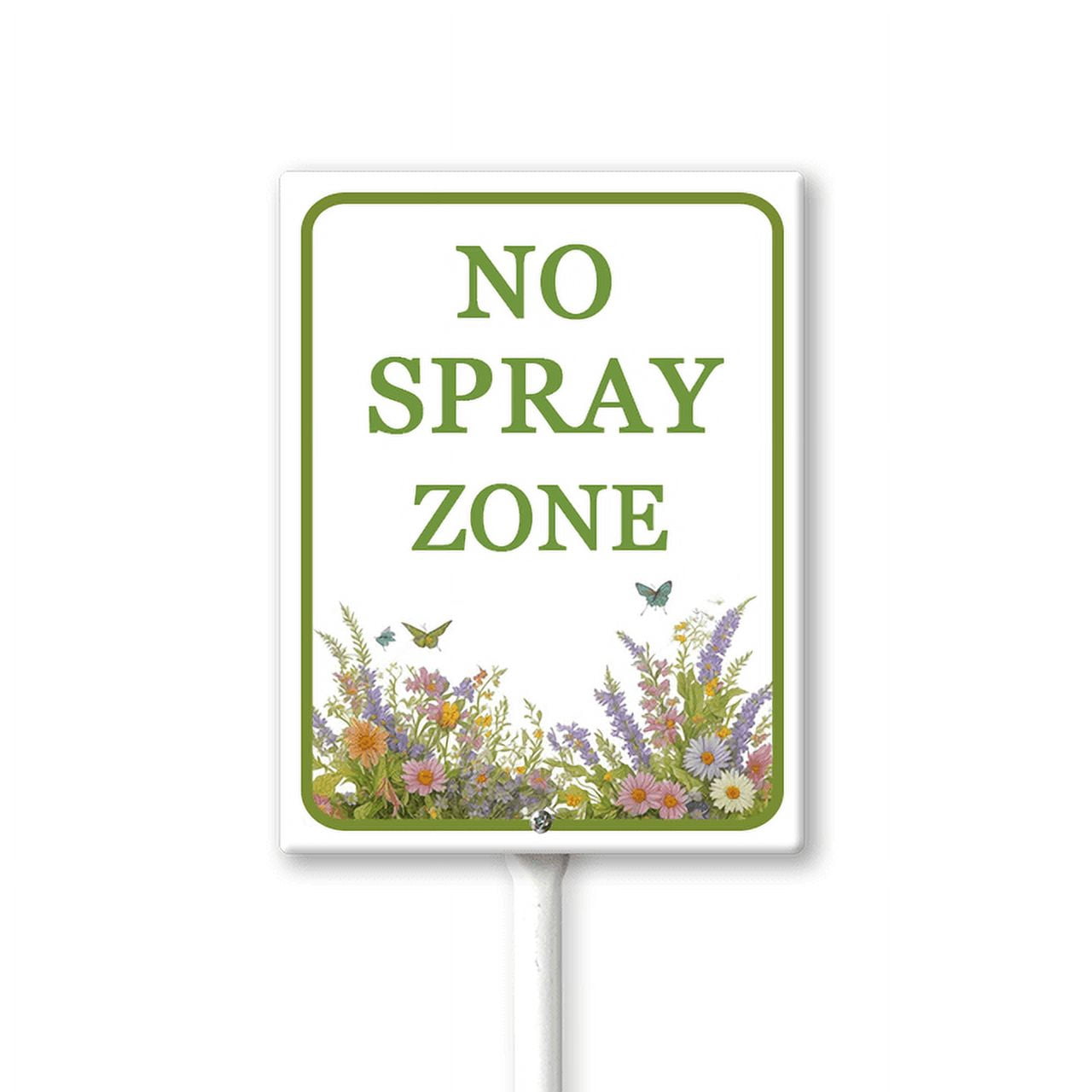 Eveokoki No Spray Zone Aluminum Sign with Stake Metal Yard Sign Garden ...