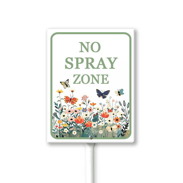 Eveokoki No Spray Zone Aluminum Sign with Stake Metal Yard Sign Garden ...