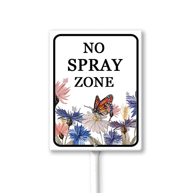 Eveokoki No Spray Zone Aluminum Sign with Stake Metal Yard Sign Garden ...