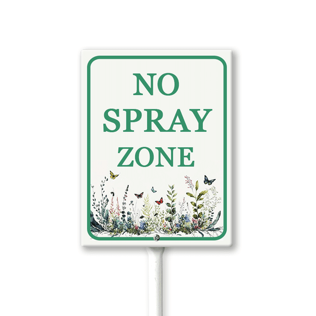 Eveokoki No Spray Zone Aluminum Sign with Stake Metal Yard Sign Garden ...