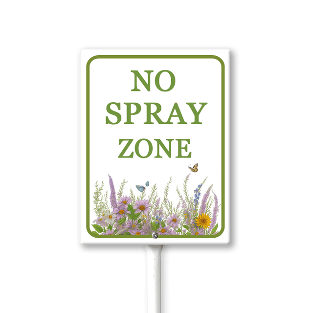 Eveokoki No Spray Zone Aluminum Sign with Stake Metal Yard Sign Garden ...