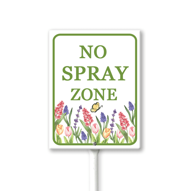 Eveokoki No Spray Zone Aluminum Sign with Stake Metal Yard Sign Garden ...