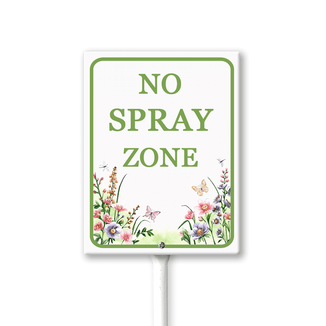 Eveokoki No Spray Zone Aluminum Sign with Stake Metal Yard Sign Garden ...