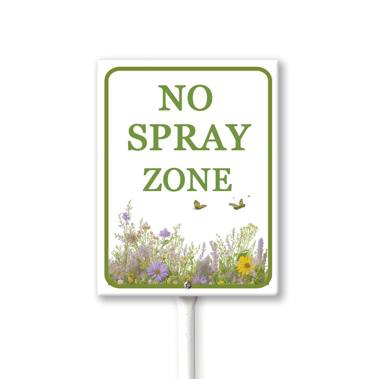 Eveokoki No Spray Zone Aluminum Sign with Stake Metal Yard Sign Garden ...