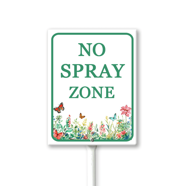 Eveokoki No Spray Zone Aluminum Sign with Stake Metal Yard Sign Garden ...