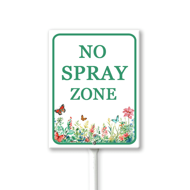 Eveokoki No Spray Zone Aluminum Sign with Stake Metal Yard Sign Garden ...