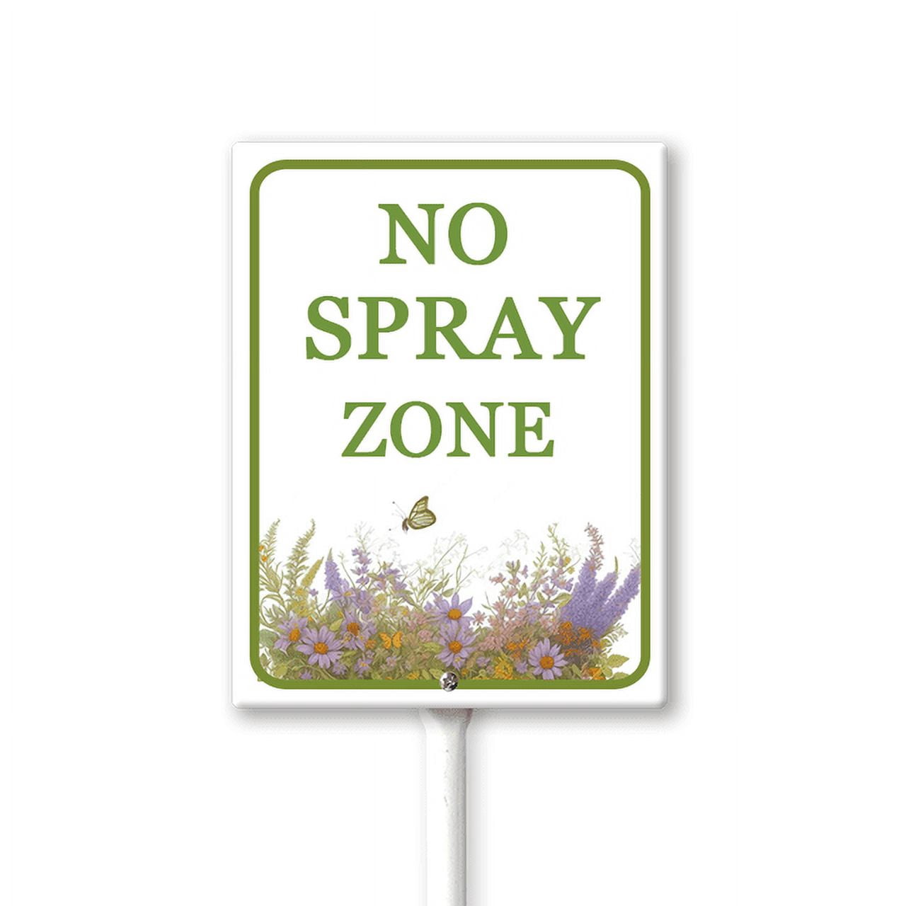 Eveokoki No Spray Zone Aluminum Sign with Stake Metal Yard Sign Garden ...