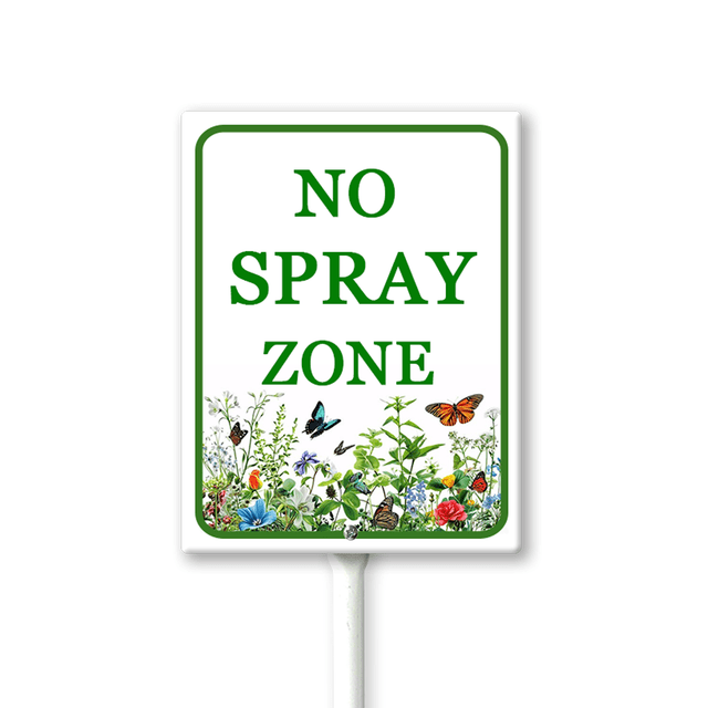 Eveokoki No Spray Zone Aluminum Sign with Stake Metal Yard Sign Garden ...
