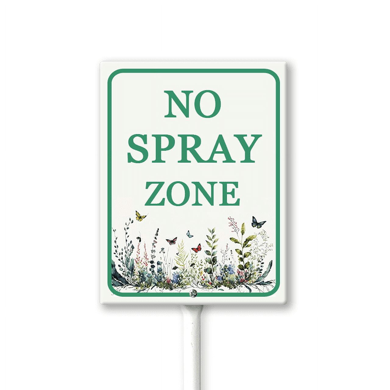 Eveokoki No Spray Zone Aluminum Sign with Stake Metal Yard Sign Garden ...