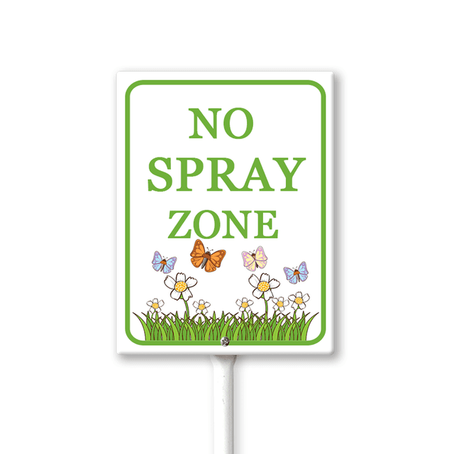 Eveokoki No Spray Zone Aluminum Sign with Stake Metal Yard Sign Garden ...