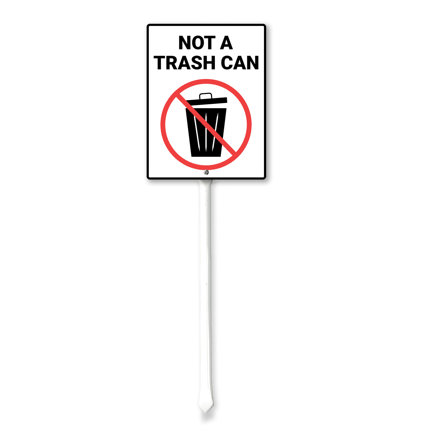 Eveokoki Not a Trash Can Sign with Stake - 4.6x6 Inch Aluminum No ...