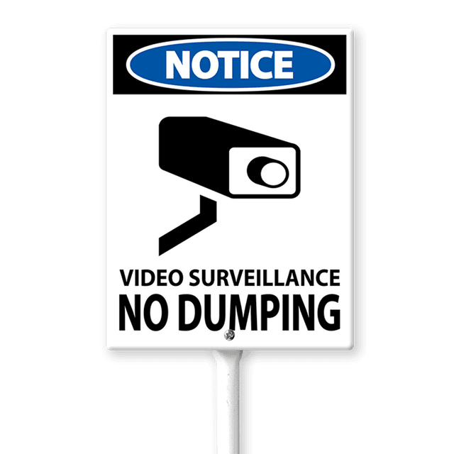 Eveokoki Notice Video Surveillance No Dumping Sign 8 x 12 Inch Outdoor ...