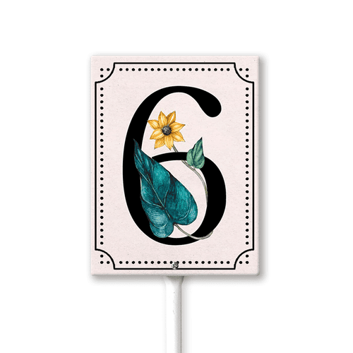 Eveokoki Number 6 Sign 8x12inch Metal Letters with Stakes Suitable for ...