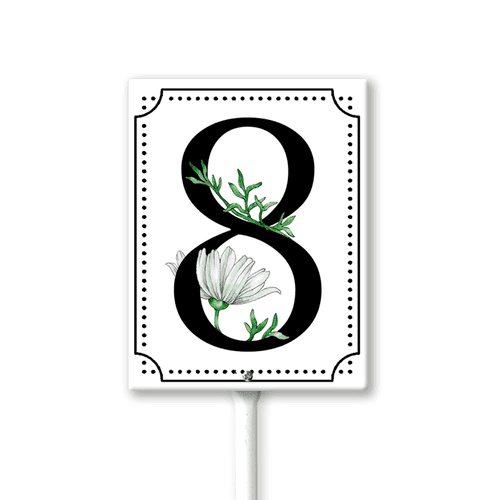 Eveokoki Number 8 Sign 8x12inch Metal Letters with Stakes Suitable for ...