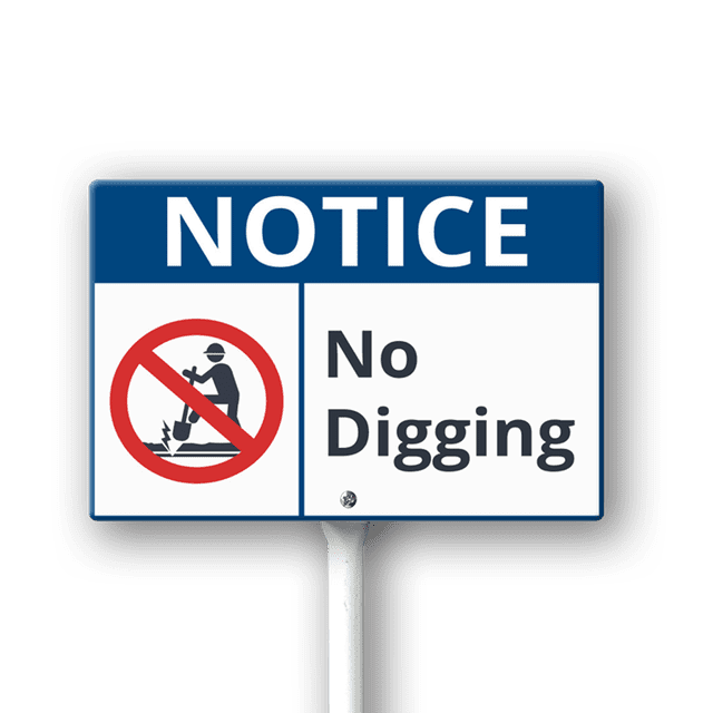 Eveokoki Outside Yard Signs Notice No Digging Waterproof Aluminum ...