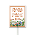 Eveokoki PLEASE DO NOT WALK IN FLOWER BED Garden Sign with Stake, 8x12 ...