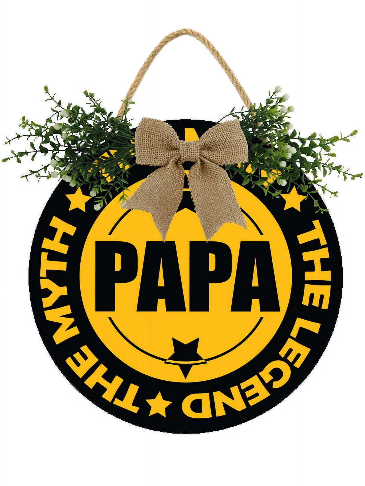Eveokoki Papa Man Myth Legend Wooden Front Door Sign Rustic Round ...