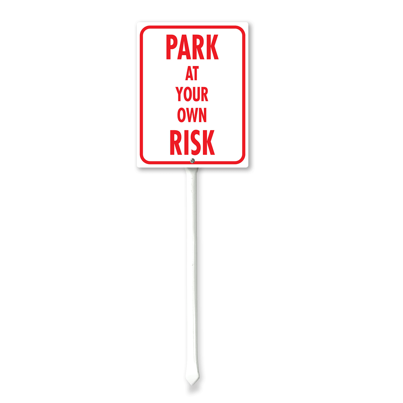Eveokoki Park At Your Own Risk Yard Sign with Stake 4.6x6inch Yard ...