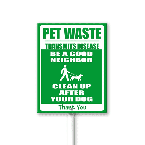 Eveokoki Pet Waste Be A Good Neighbor Signs for Yard with Stake, Sturdy ...
