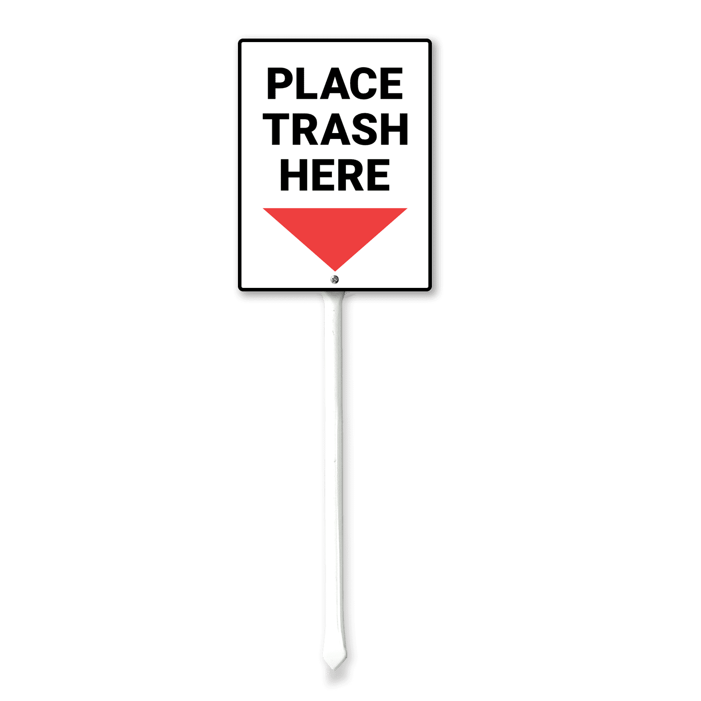Eveokoki Place Trash Here Sign with Stake - 7x8.8 Inch Aluminum No ...