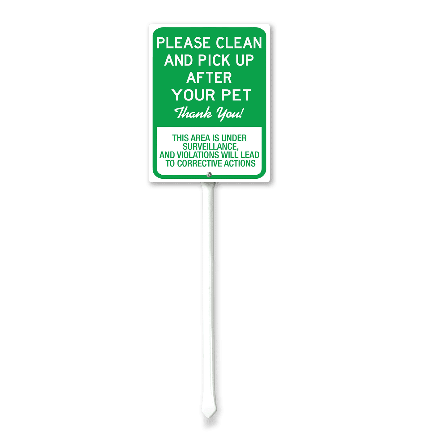 Eveokoki Please Clean And Pickup After Your Pet Yard Sign with Metal ...