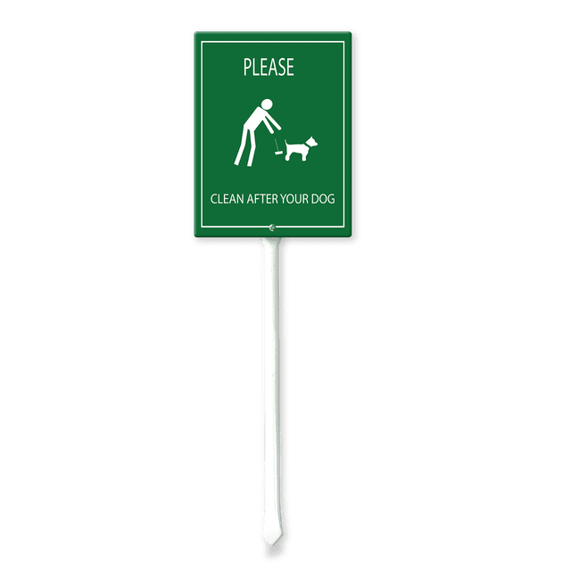 Eveokoki Please Clean Up After Your Dog Sign with Metal Stake 8 x 23.6 ...