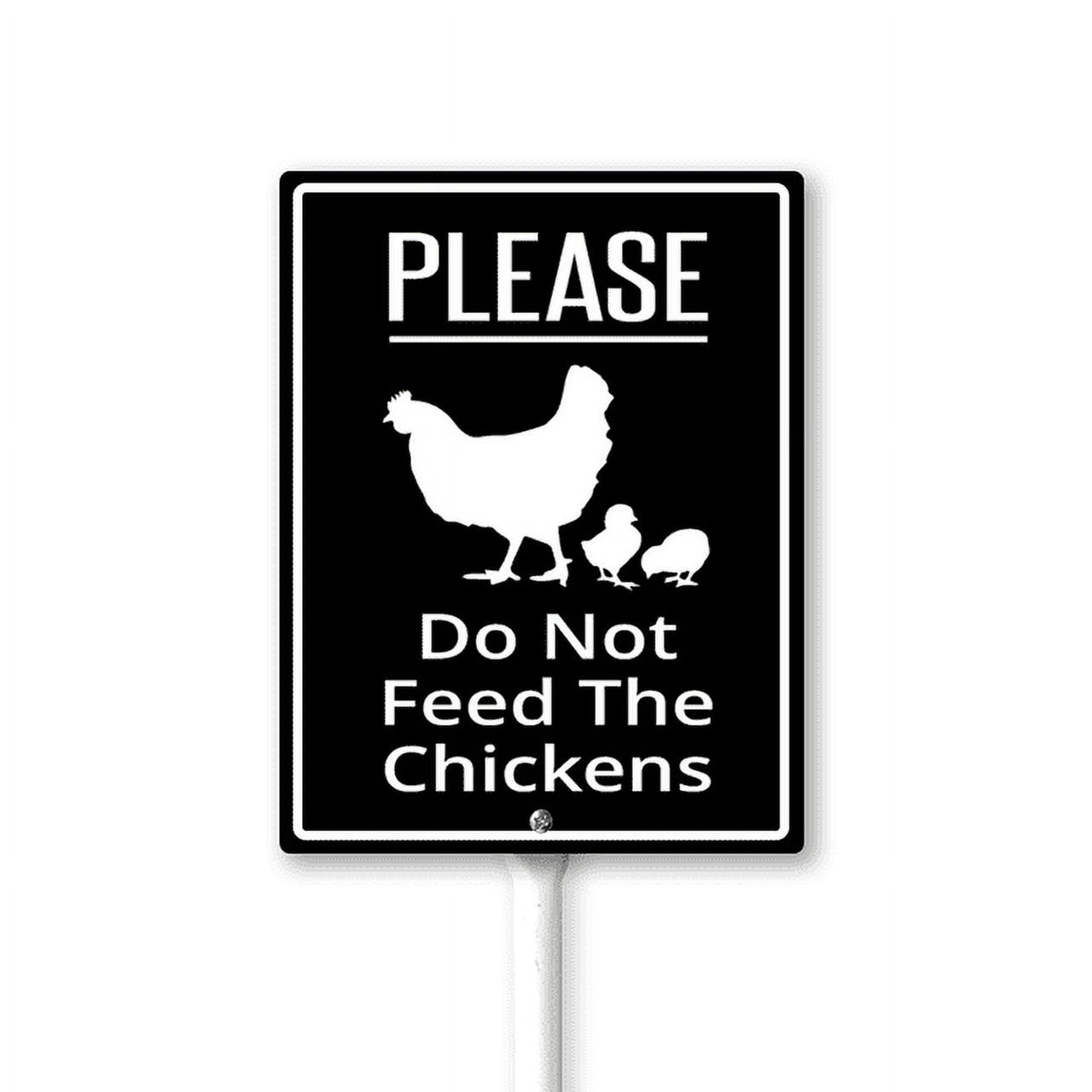 Eveokoki Please Do Not Feed The Chickens Sign With Stake For ...